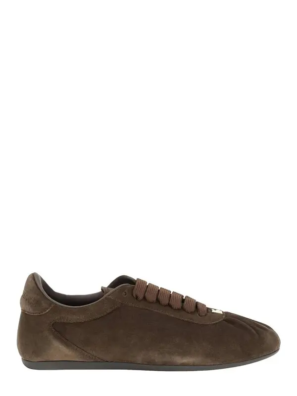 Dolce & Gabbana Low-top Suede Sneakers - Brown