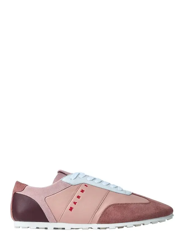 Marni Softy Soccer Leather Sneakers - Cream