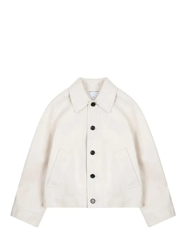 Bottega Veneta Leather Jacket - White