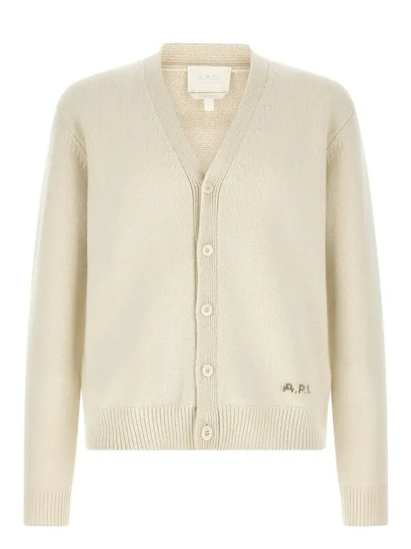 A.p.c. Kevin Wool Cardigan - White