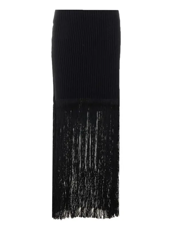 Alaïa Fringed Tube Skirt - Black