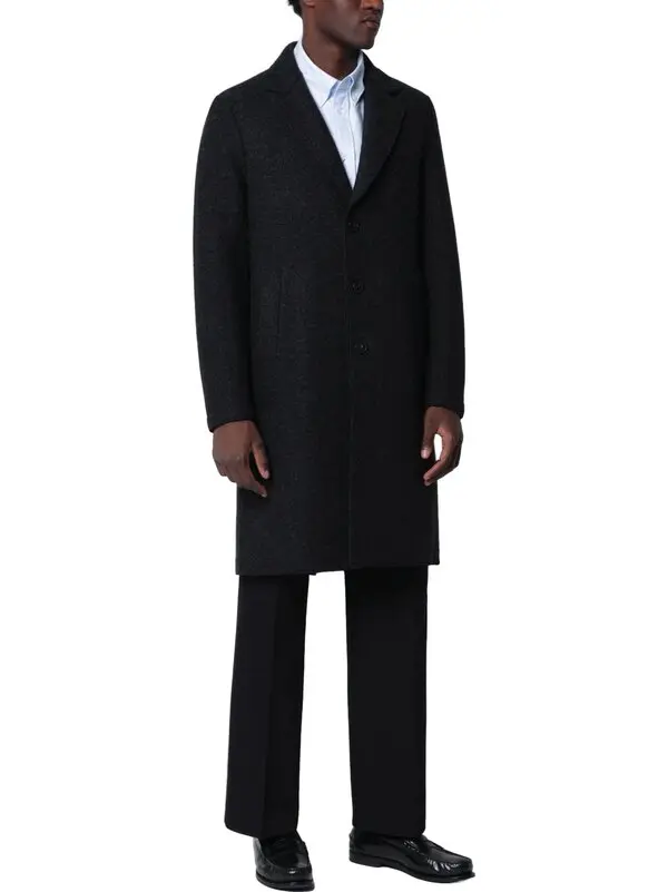 Harris Wharf London Single-breasted Wool Overcoat - Gray