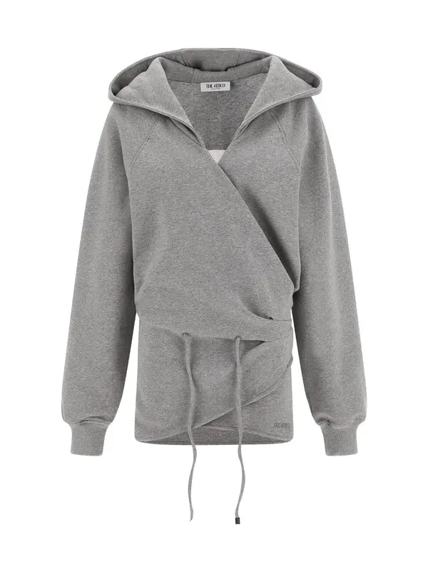 Attico Hooded Dress - Gray