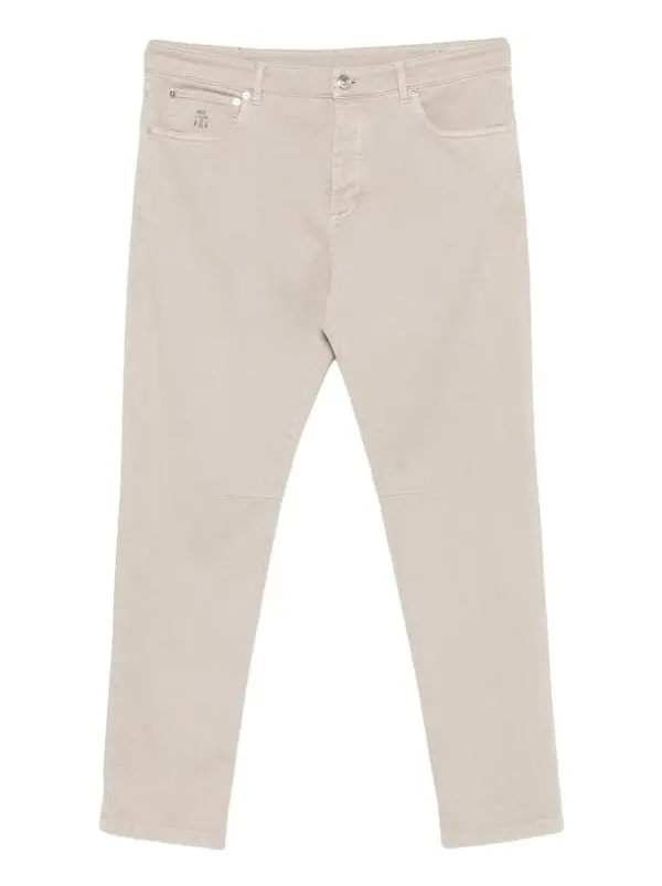 Brunello Cucinelli Neutrals Denim Regular & Straight-leg Jeans - Cream
