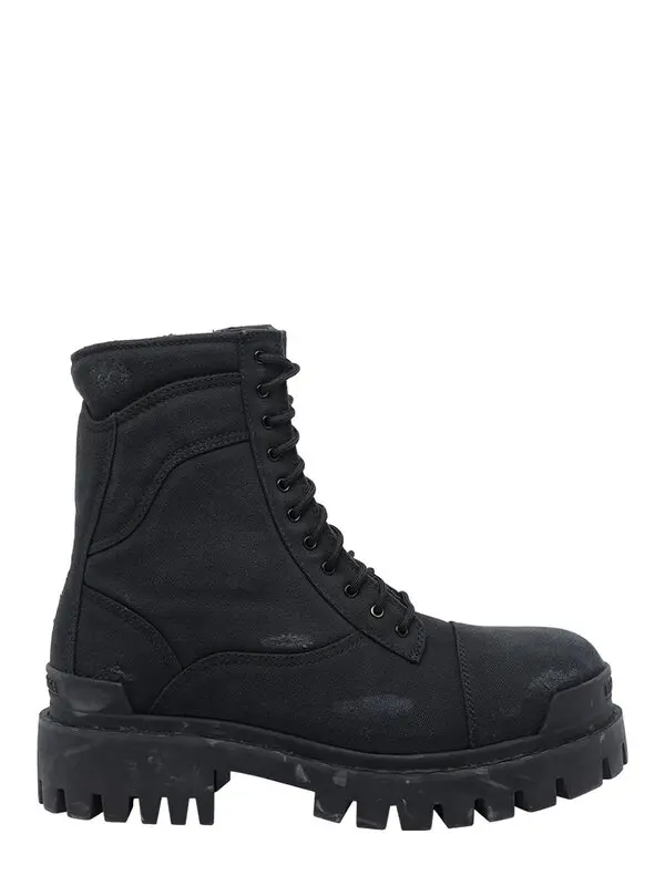 Balenciaga Strike Combat Booties - Black