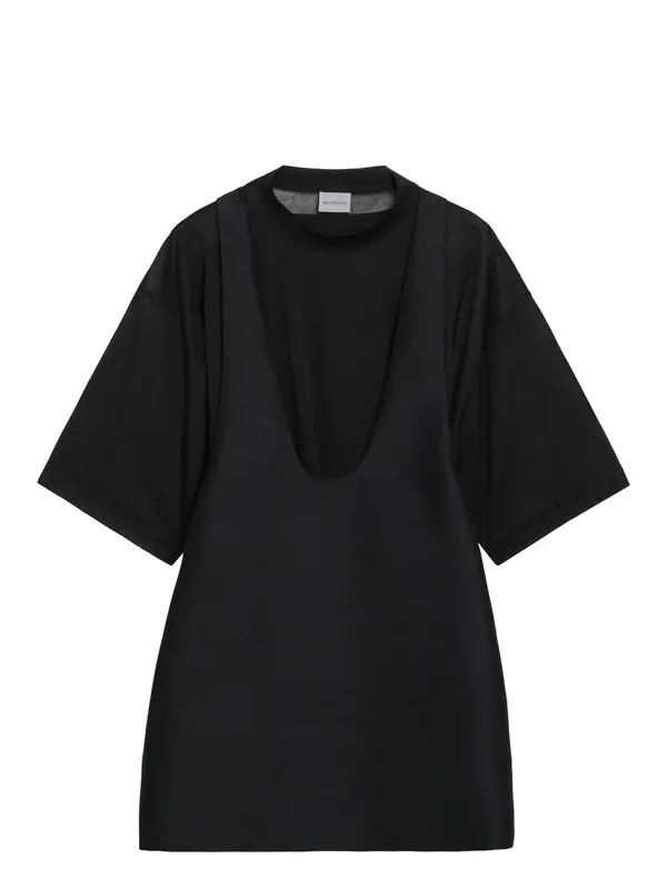 Balenciaga Wool And Silk Mini Dress - Black