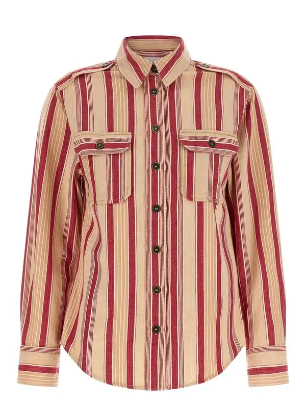 Isabel Marant Étoile Gelva Striped Cotton Canvas Shirt - Multicolor