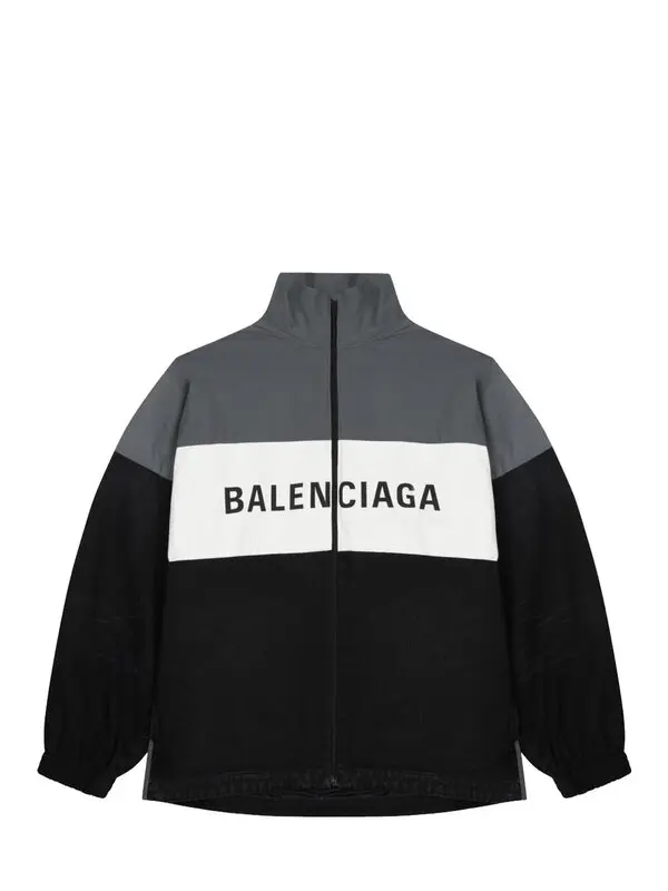 Balenciaga Jacket With Logo - Blue