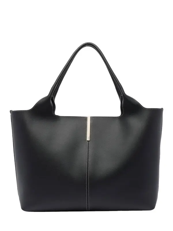 TOD'S Leather Shoulder Bag - Black