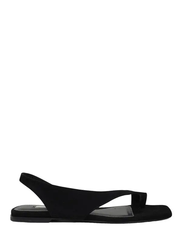 TOTEME Suede Sandal - Black