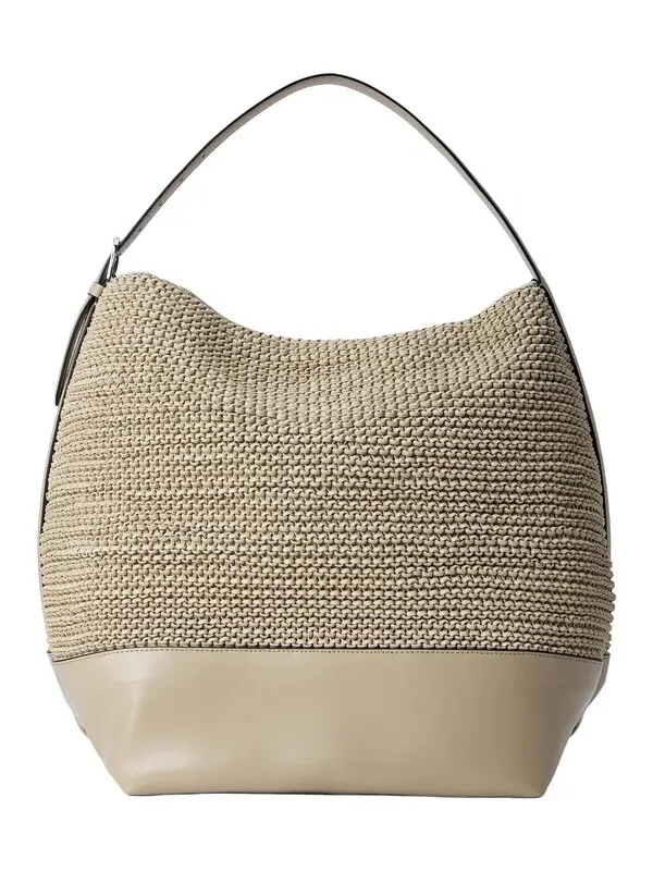 TOTEME Woven Leather Tote Bag - Cream
