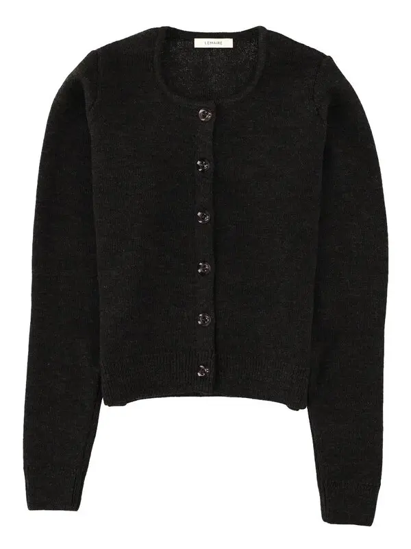 LEMAIRE Wool Blend Cardigan - Brown