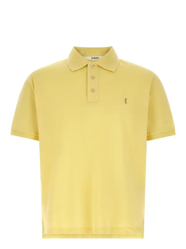 Saint Laurent Cassandre' Polo Shirt - Yellow