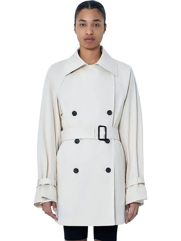 TOTEME Double-breasted Cotton Trench Coat - Multicolor