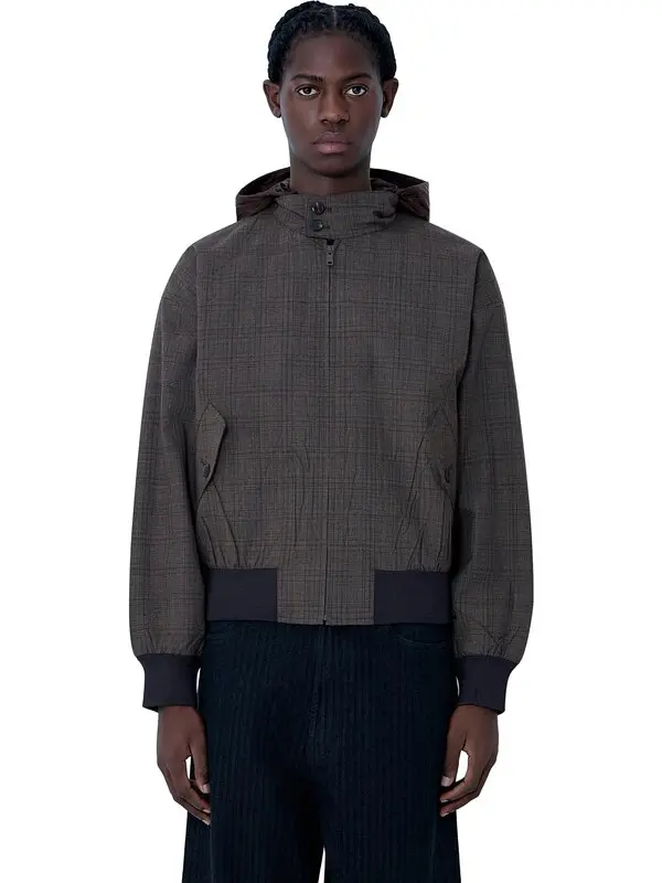 Prada Hooded Wool Jacket - Brown