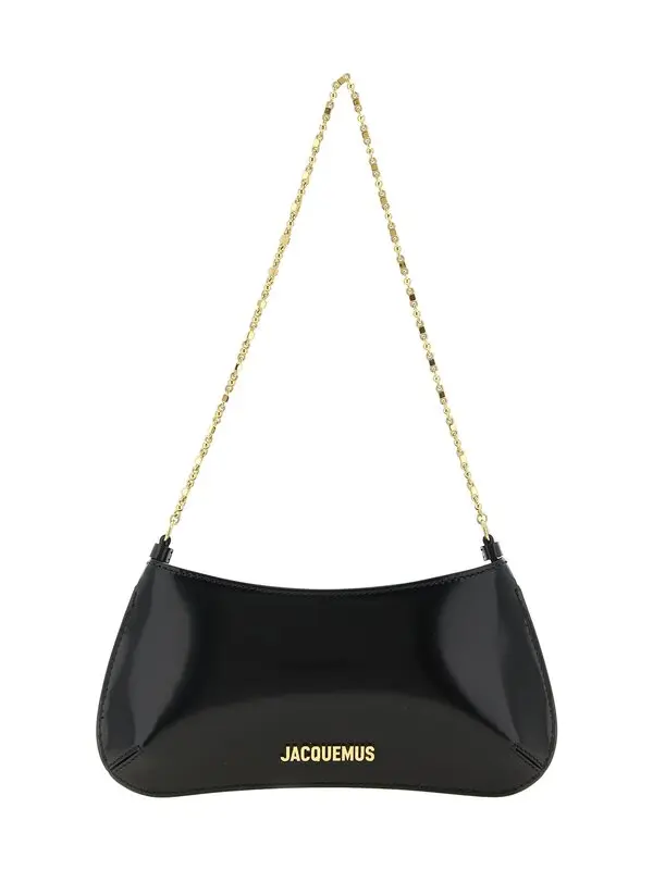 Jacquemus Le Petit Bisou Chaîne' Shoulder Bag - Black