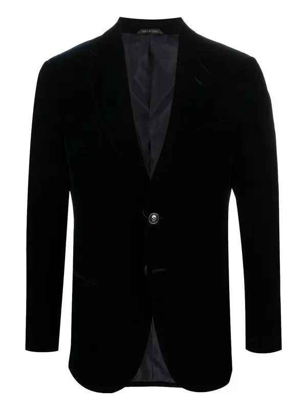 Giorgio Armani Velvet Single-breasted Blazer Jacket - Multicolor
