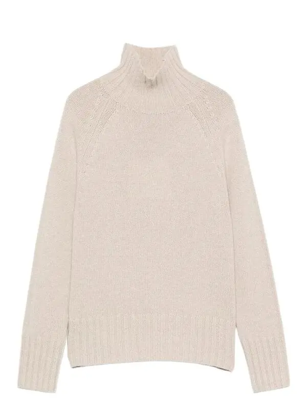 Max Mara Cashmere Wool Blend Turtleneck Jumper - Cream
