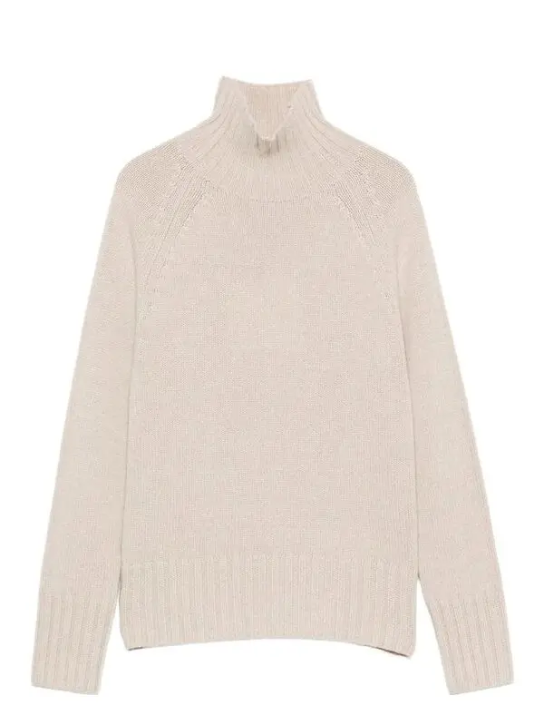 Max Mara Cashmere Wool Blend Turtleneck Jumper - Cream