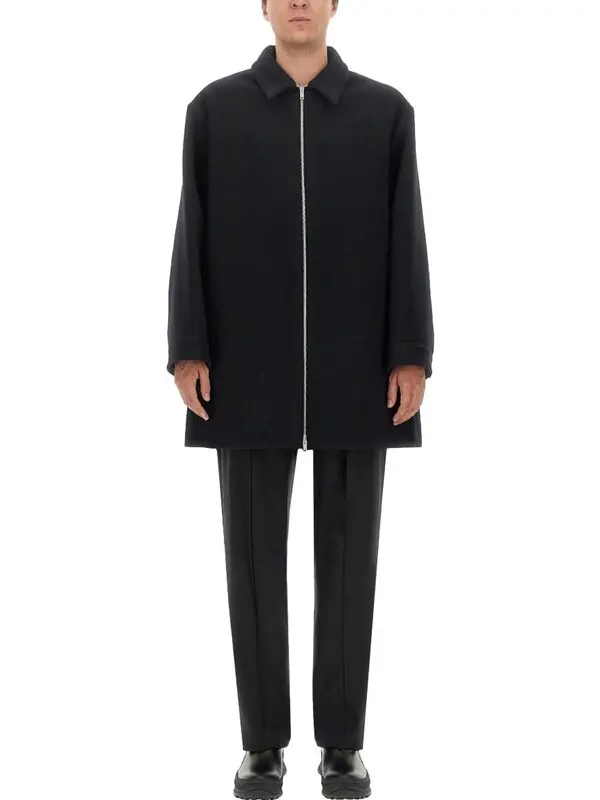 JIL SANDER Wool Coat - Black
