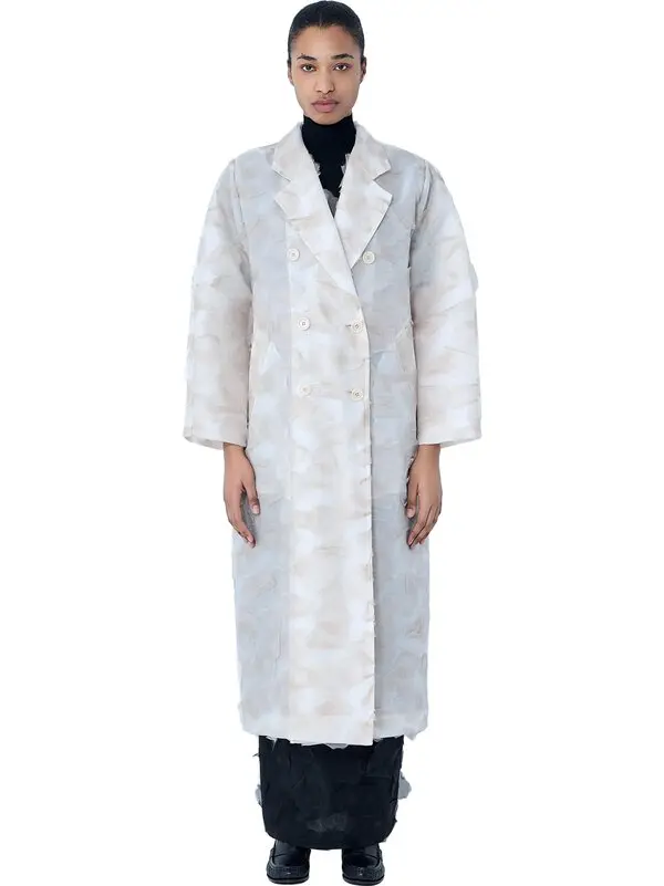Max Mara Double-breasted Long Coat - Cream