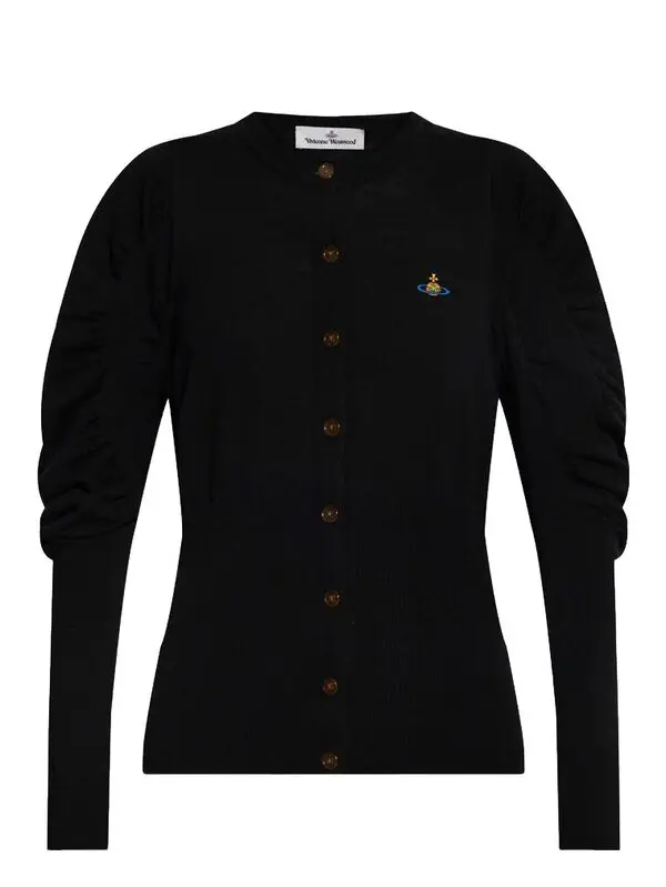 VIVIENNE WESTWOOD Virgin Wool Knit Cardigan - Black