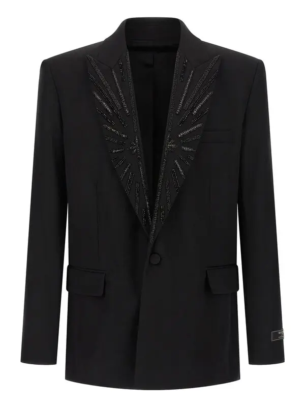 Balmain Crystal Blazer - Black