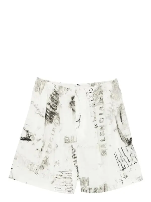 Balenciaga Grey Shorts Track & Running Shorts - Gray