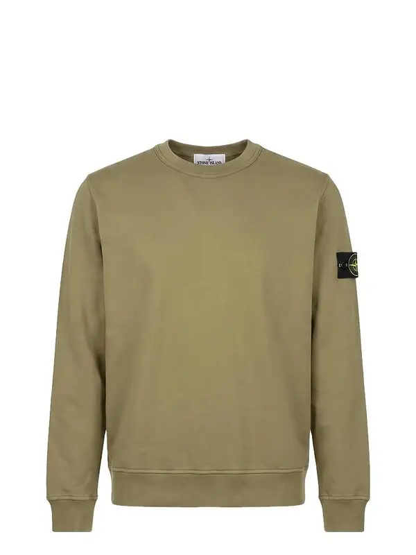 Stone Island Cotton Crew Neck Sweatshirt - Green