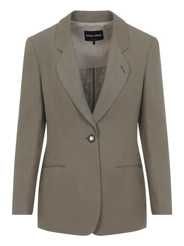Giorgio Armani Linen Blazer - Gray