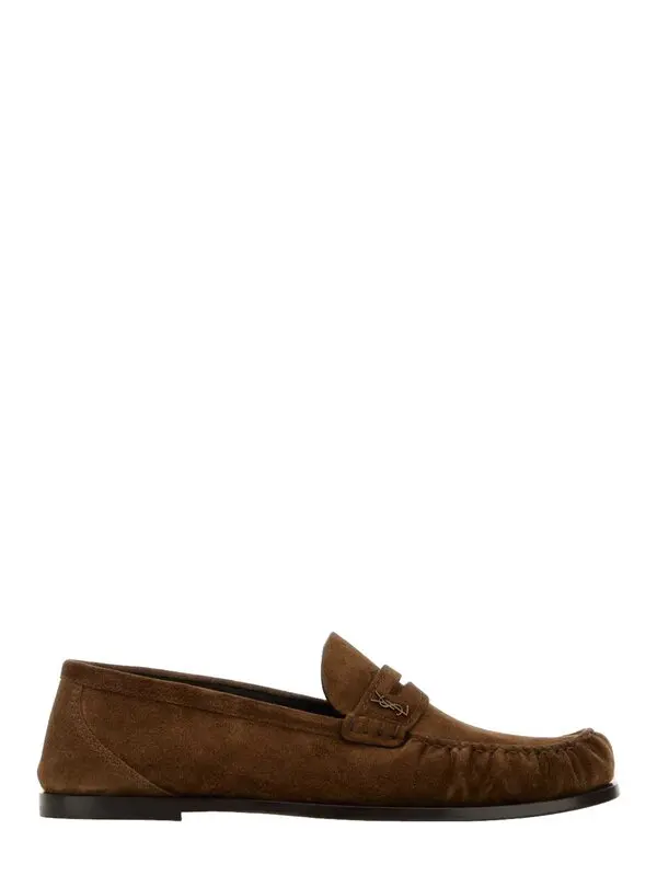 Saint Laurent Suede Loafers - Brown