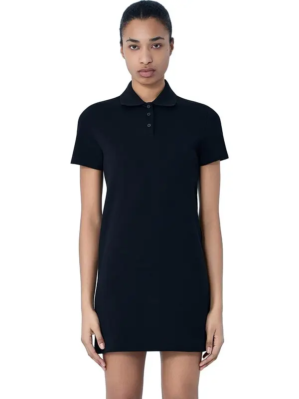 Saint Laurent Polo Mini Dress - Black