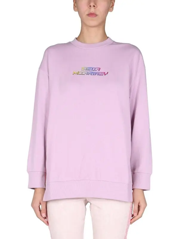 Stella McCartney Sweatshirt With 3d Logo - Purple