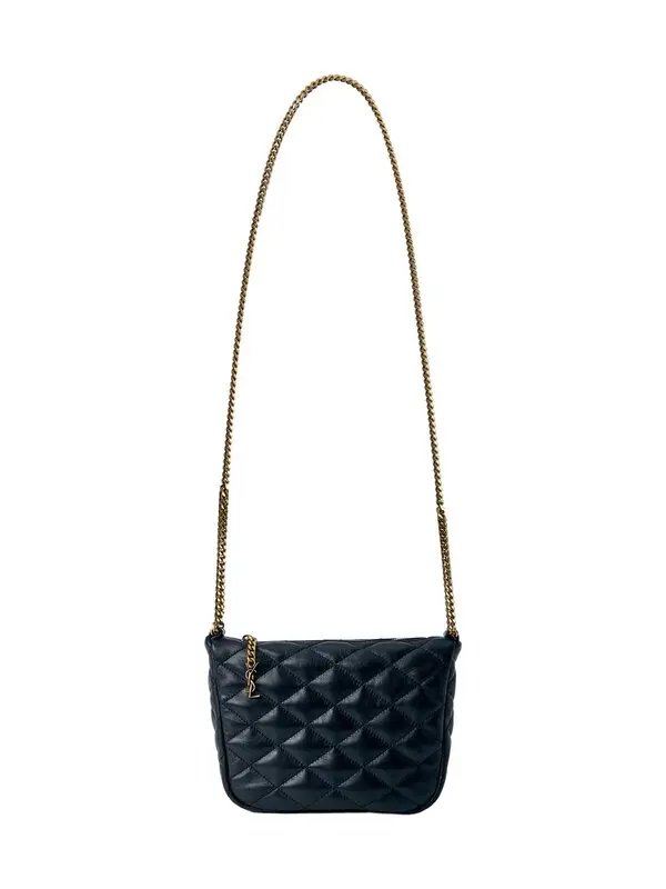 Saint Laurent Quilted Leather Chain Bag - Black