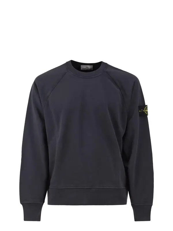 Stone Island Cotton Crew Neck Sweatshirt - Blue