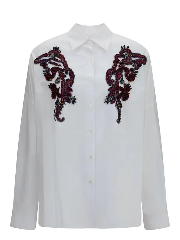 Dries Van Noten Beaded-detail Shirt - White