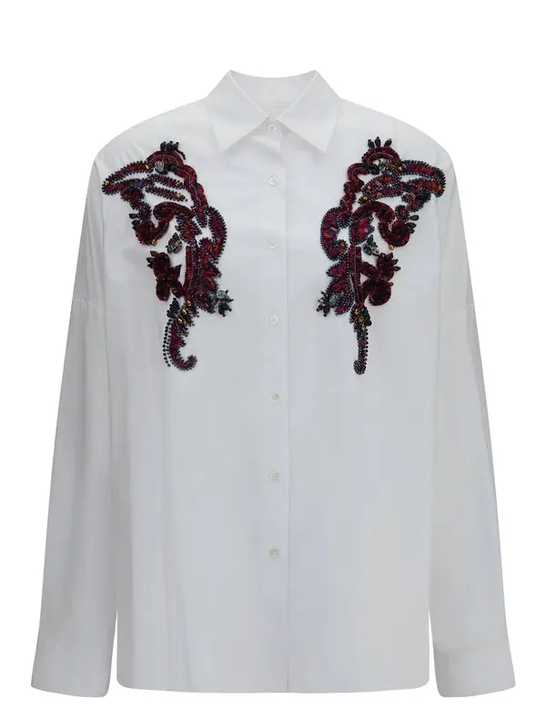 Dries Van Noten Beaded-detail Shirt - White