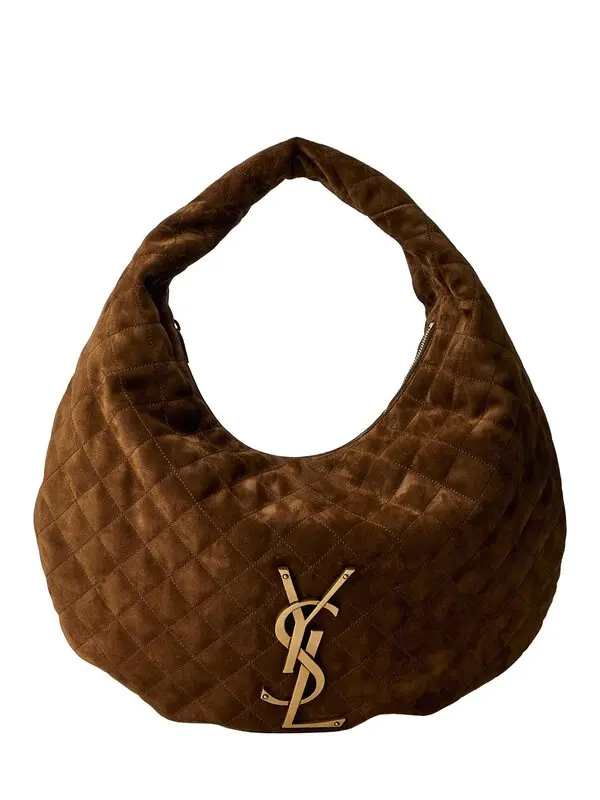 Saint Laurent Icare Hobo Shoulder Bag - Brown