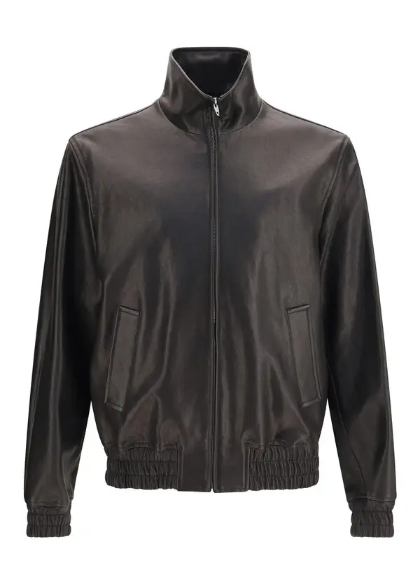 Valentino Garavani Leather Zip Jacket - Black