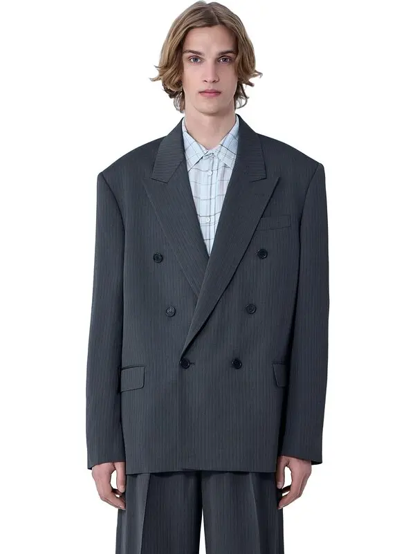 Acne Studios Double-breasted Suit Jacket - Gray