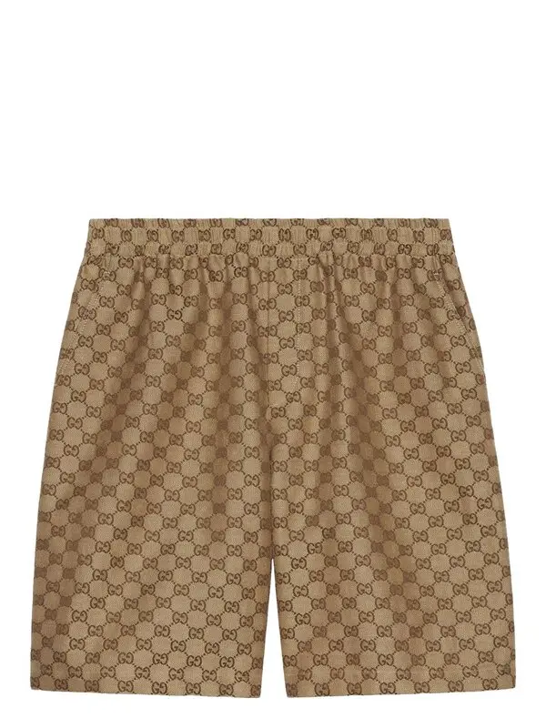 Gucci Gg Supreme Linen Shorts - Multicolor
