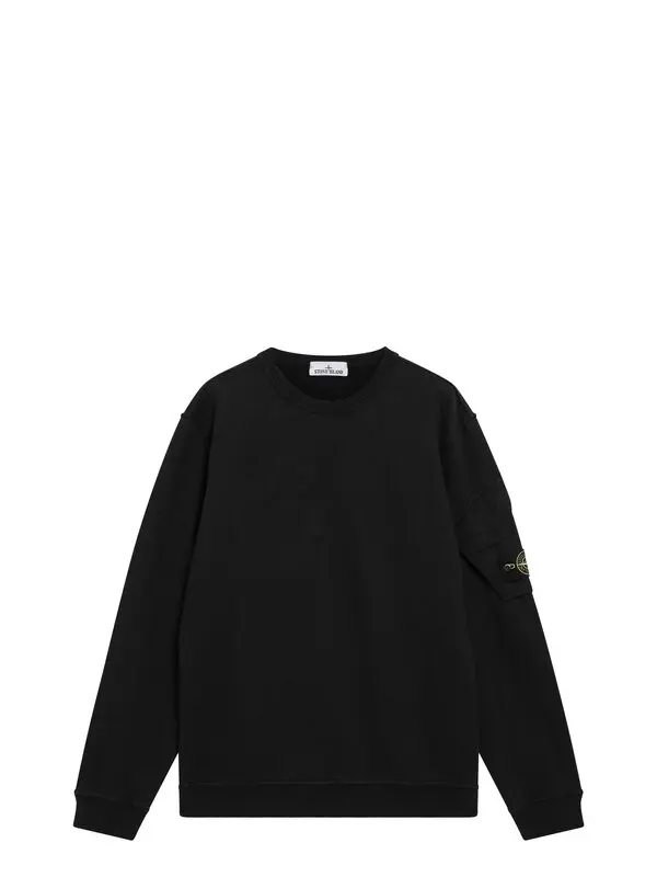Stone Island Cotton Crewneck Sweatshirt - Black
