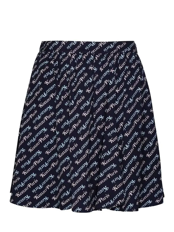 Kenzo Verdy Viscose Miniskirt - Blue