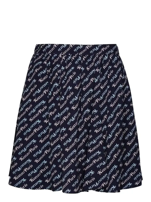 Kenzo Verdy Viscose Miniskirt - Blue