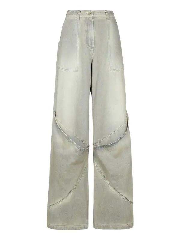 Attico Cotton Jeans - Gray