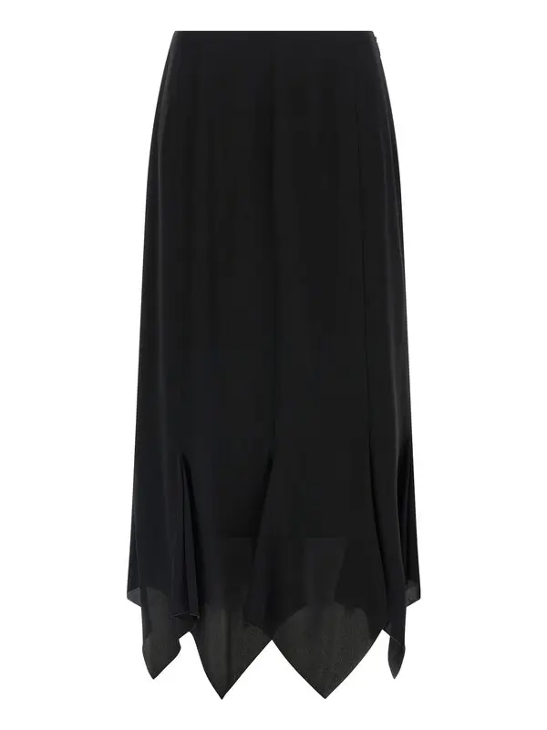 Valentino Garavani Crêpe De Chine Skirt - Black