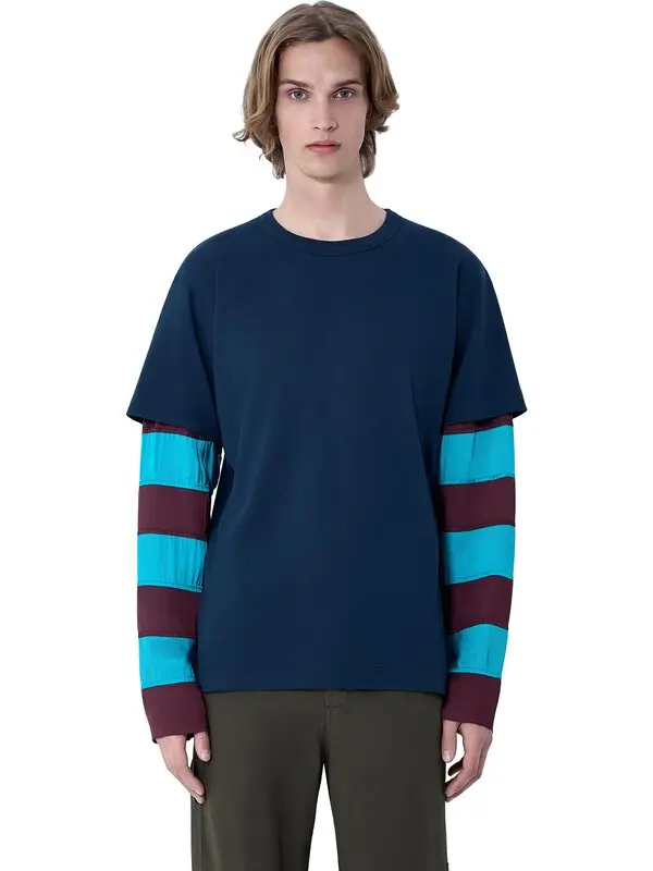 Dries Van Noten Contras Sleeves T-shirt - Blue