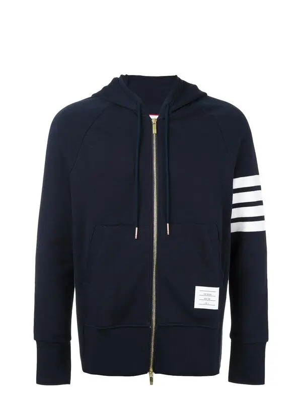 Thom Browne Cotton Zipped Hoodie - Multicolor