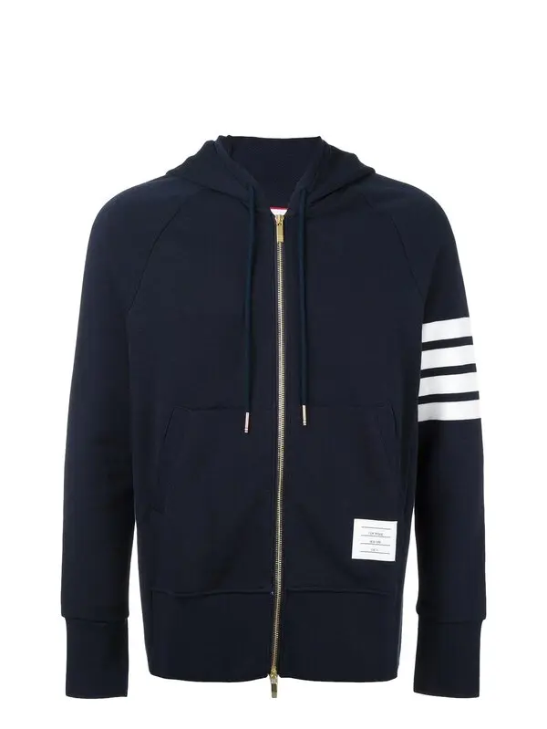 Thom Browne Cotton Zipped Hoodie - Multicolor