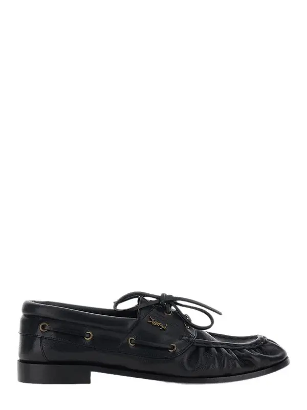 Saint Laurent Calfskin Loafers - Black